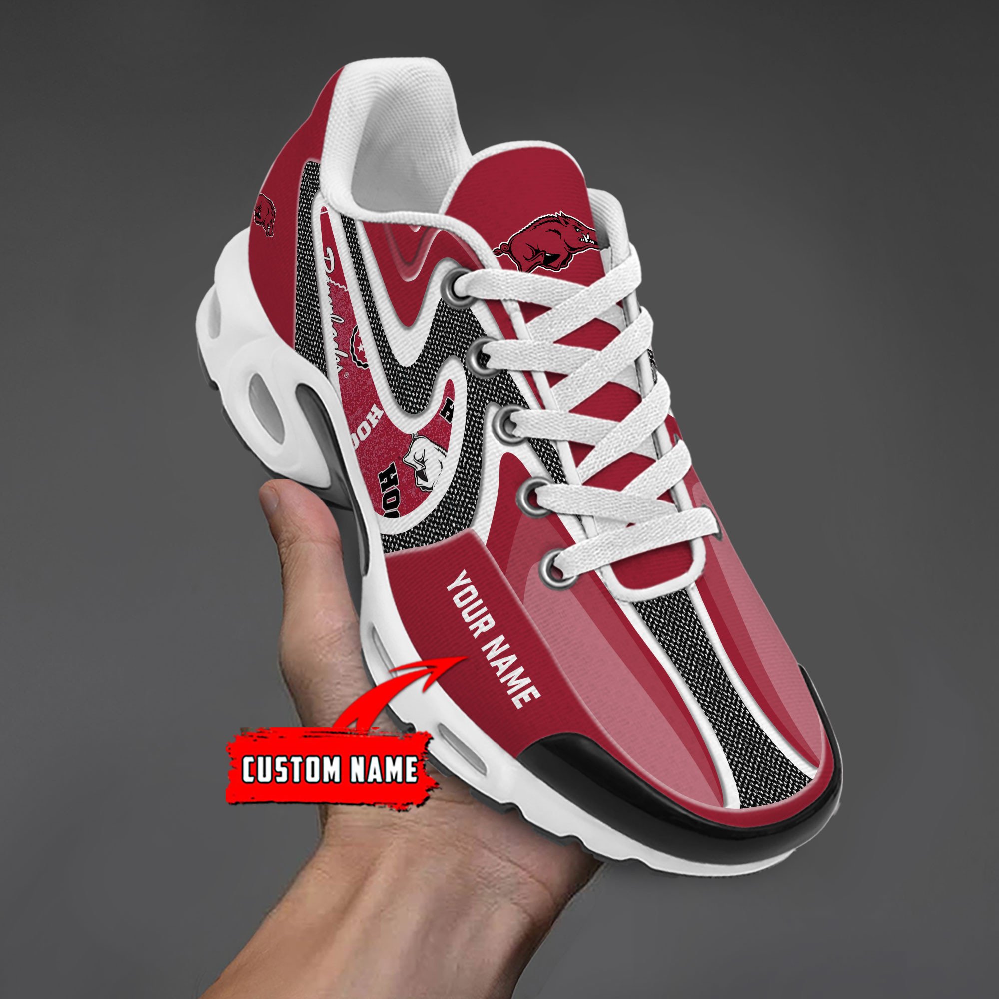 Arkansas Razorbacks Personalized Name Team Checkmark Logo Mix Colors ...