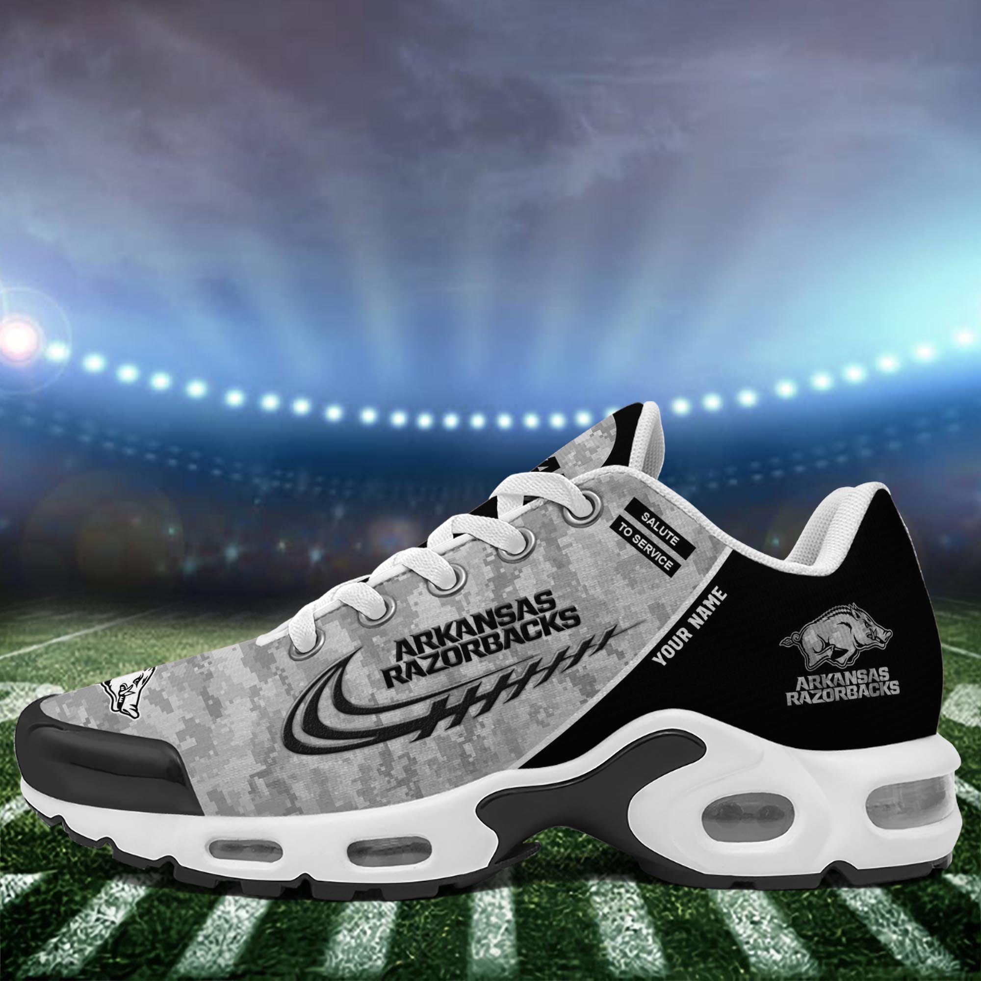 Arkansas Razorbacks TN Shoes 2025 Version Custom Name, Camouflage Shoes ...