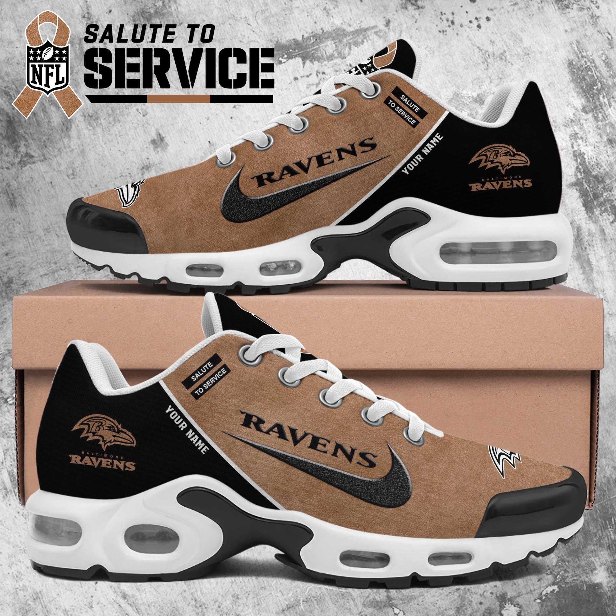 Baltimore Ravens TN Shoes 2025 Version Custom Name, Shoes For Football ...