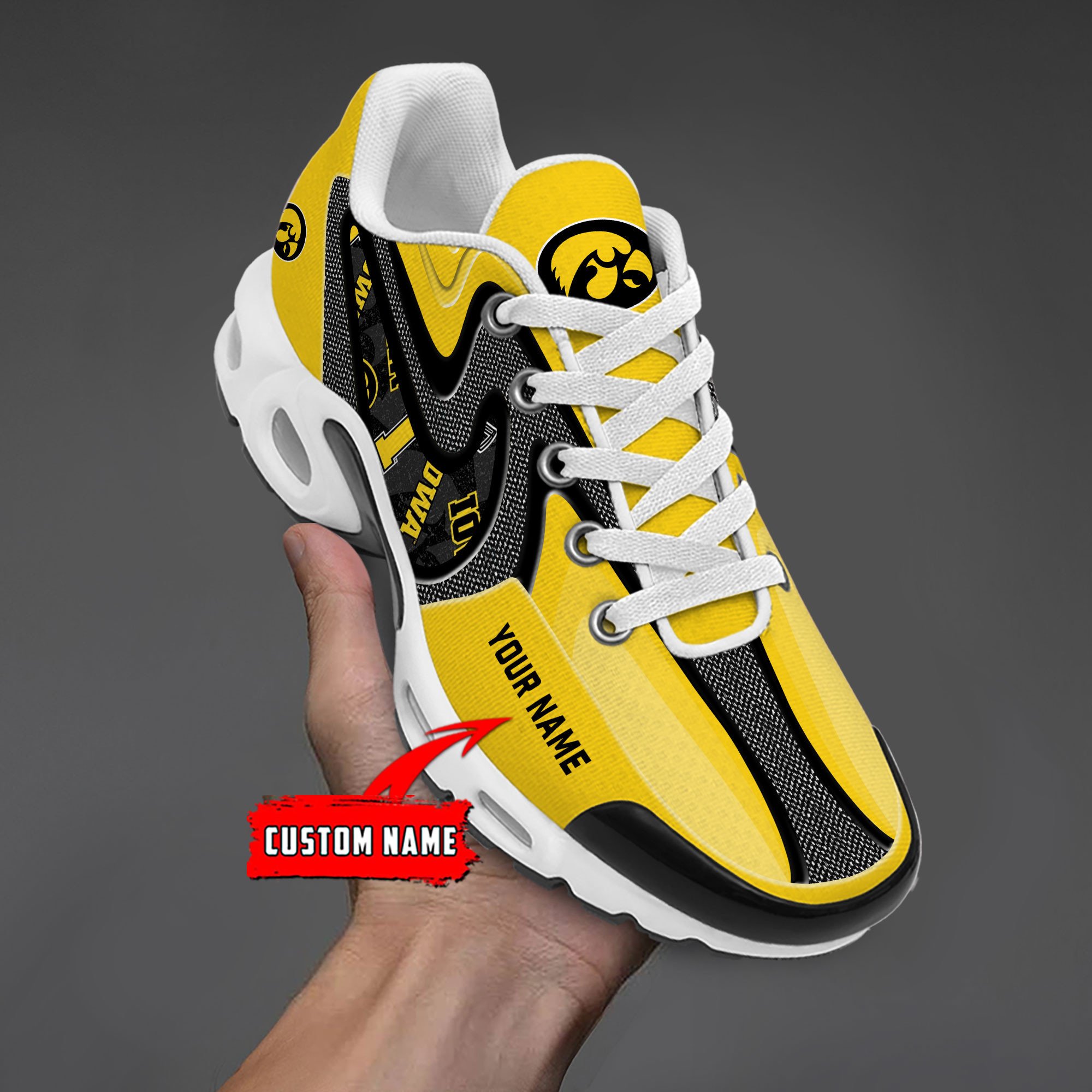 Iowa Hawkeyes Personalized Name Team Checkmark Logo Mix Colors Stitch ...